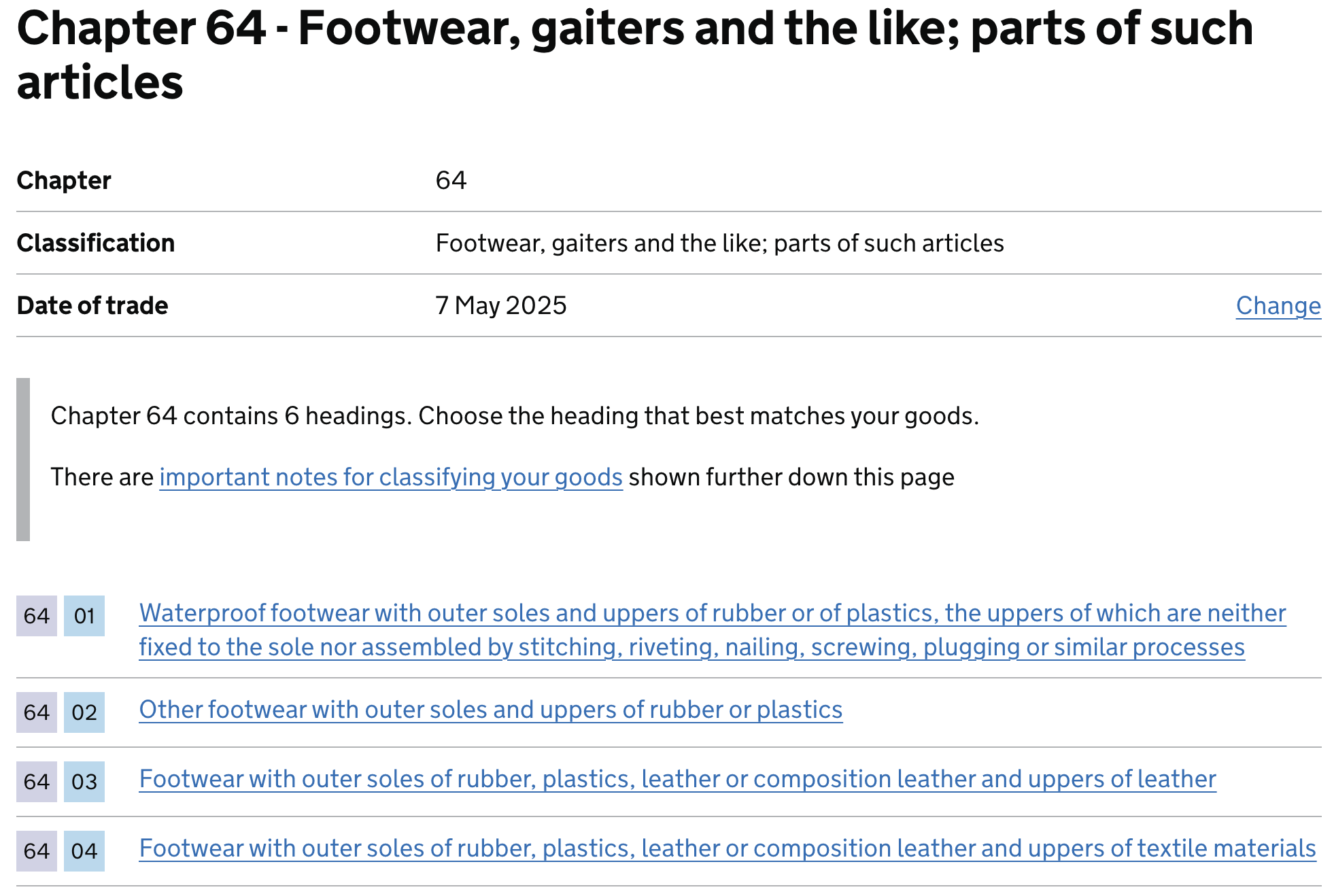 Trade tariff and commodity code checker for small businesses