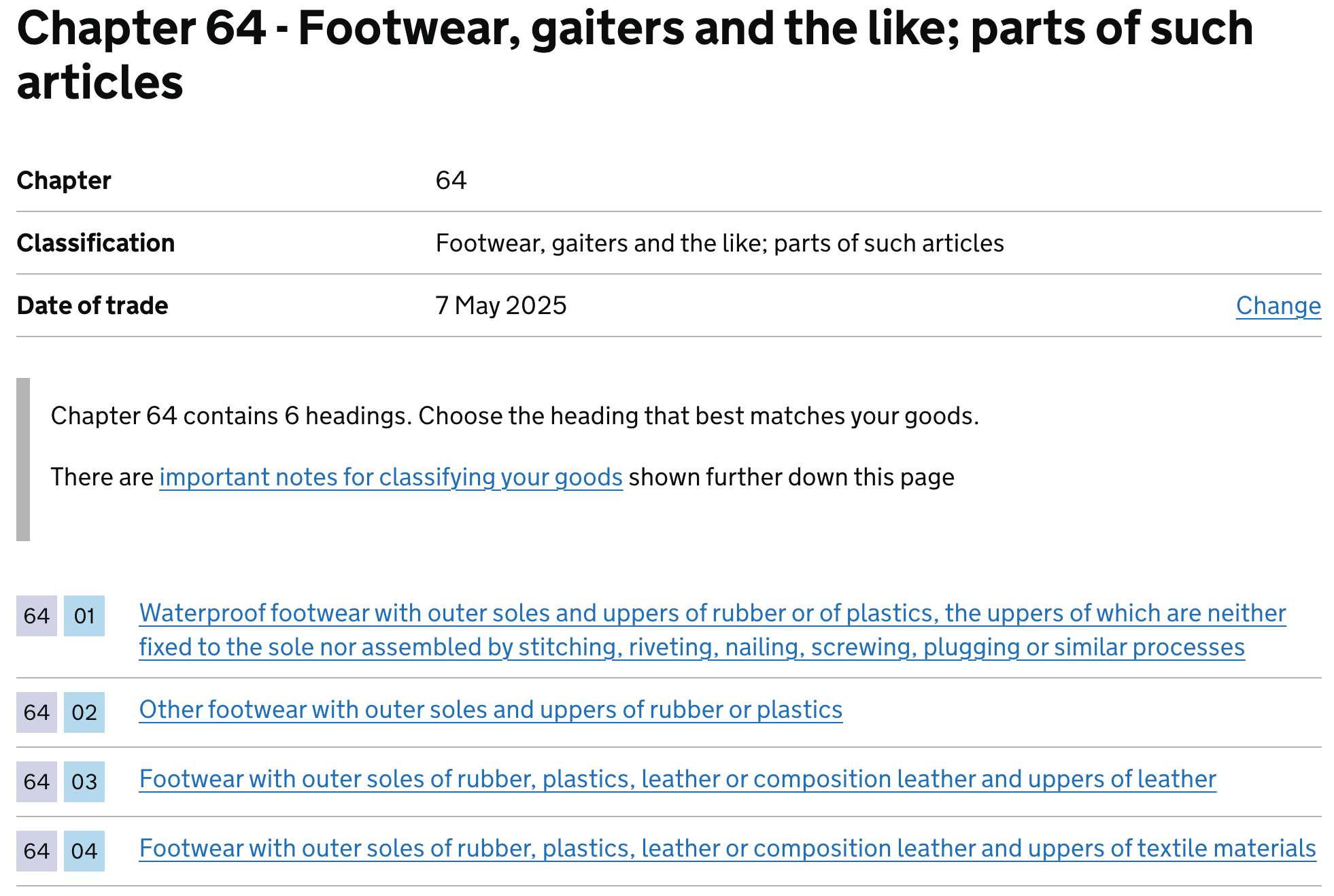 Trade tariff and commodity code checker for small businesses