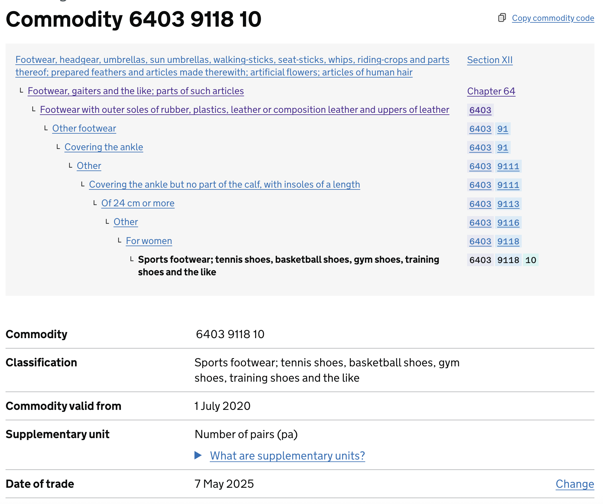 Trade tariff and commodity code checker for small businesses